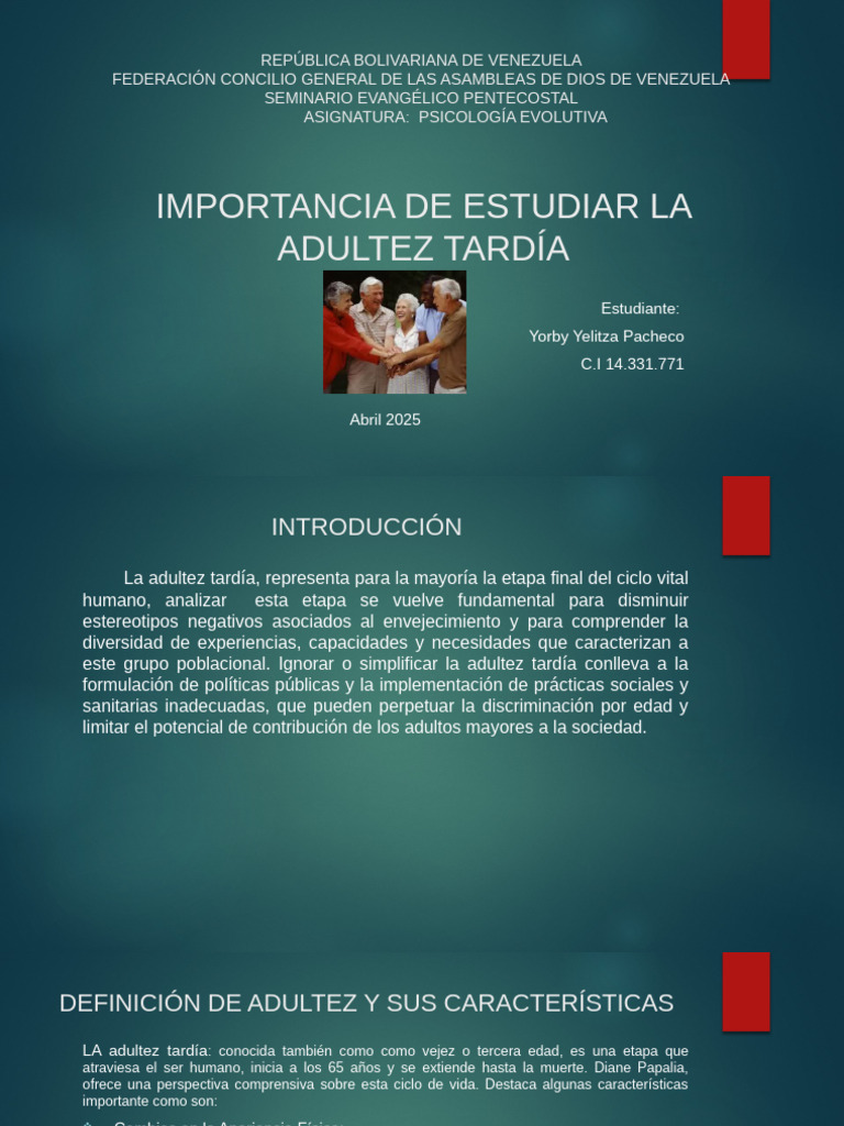 Psicologia ADULTEZ | PDF | Adultos | Vejez