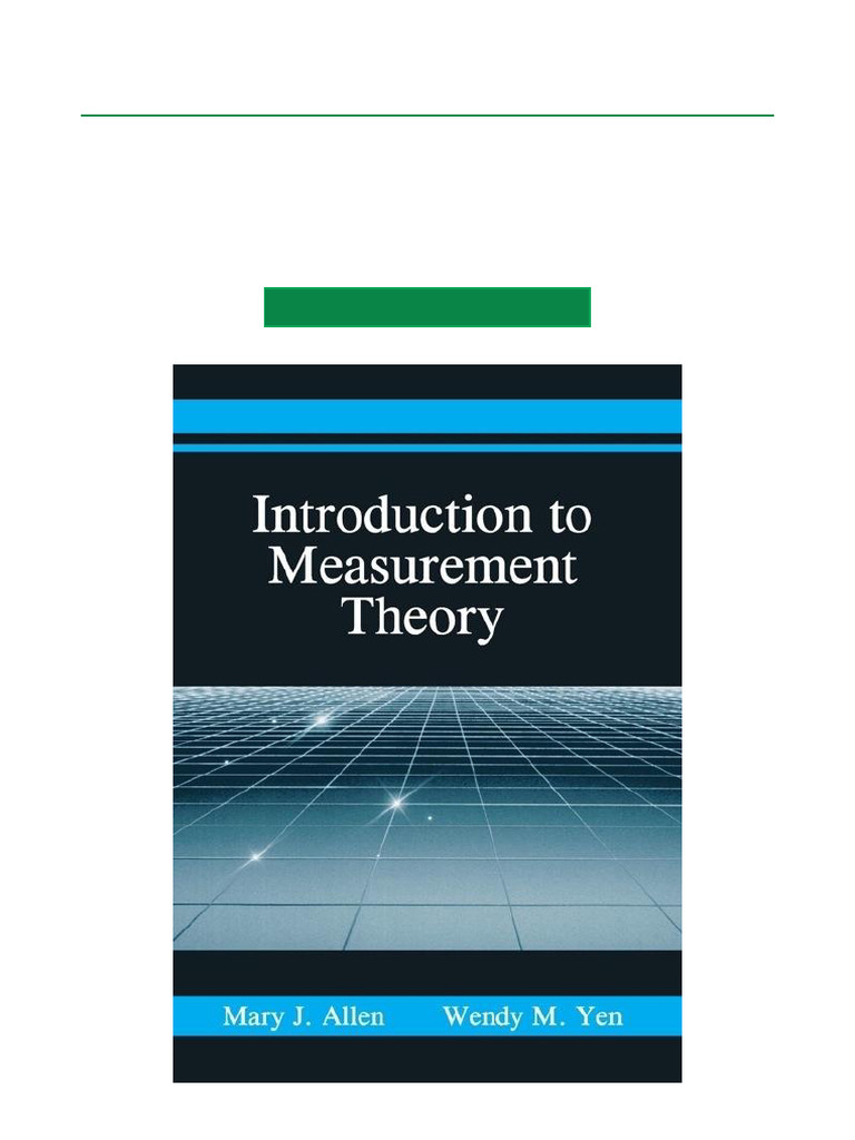 Introduction to Measurement Theory Guide | PDF | Validity (Statistics ...