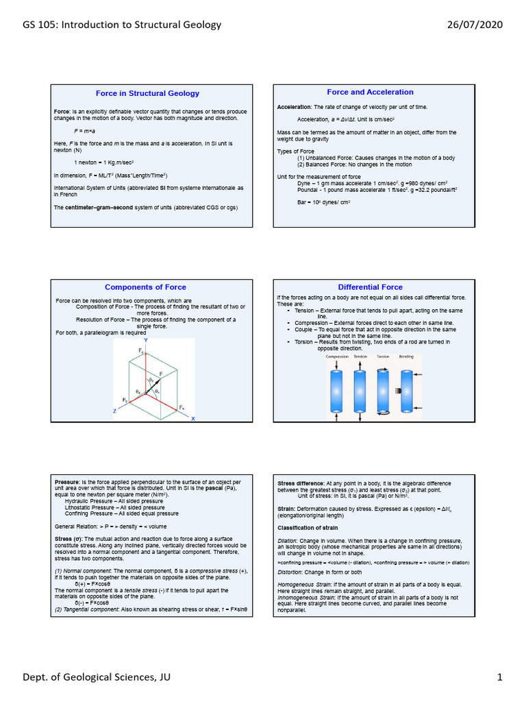 GS 105 Introduction To Structural Geology | PDF | Deformation ...