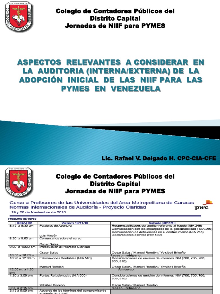 Aspectos Auditoria Niif Pymes | PDF | Auditoría financiera | normas ...