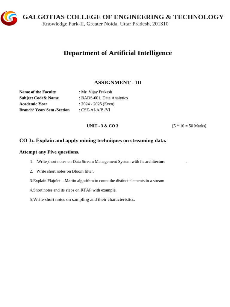 BADS601 Assignment-3 | PDF