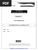 g10 Maths Lit Paper 2 Nov 2025 Memo | PDF | Area | Elementary Mathematics