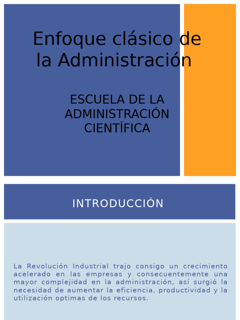 Enfoque Clasicodela Administracion Administracion Cientifica | PDF | Salario | Epistemología de ...