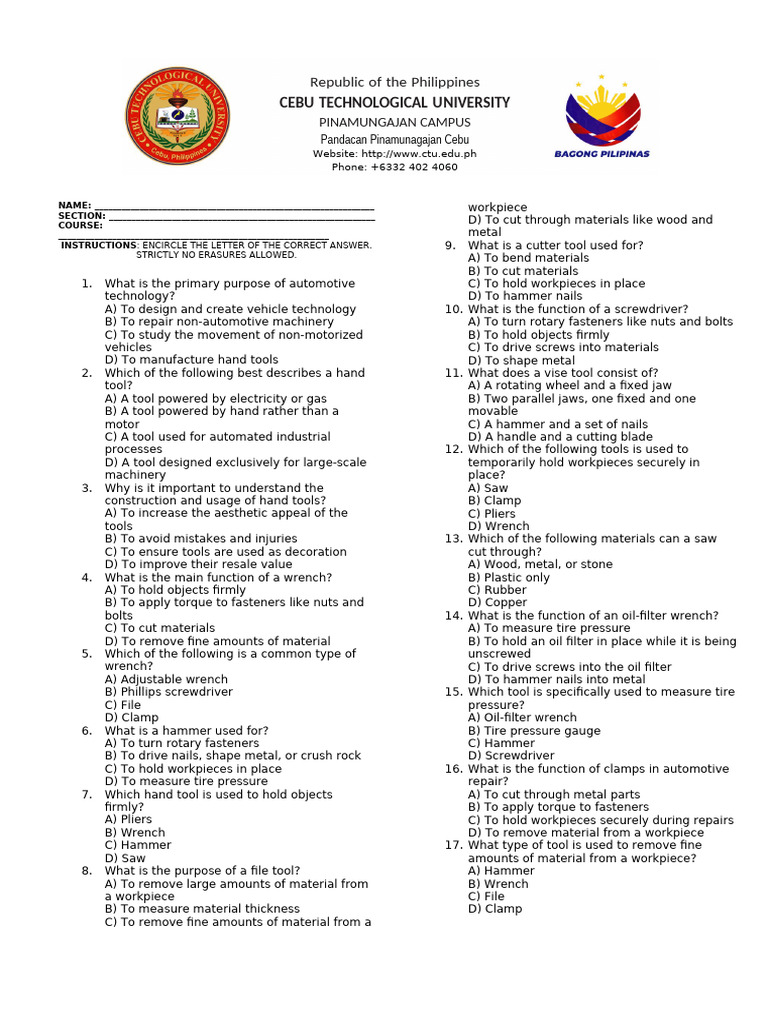 Btvted 1a Industrial Semi Finals | PDF | Internal Combustion Engine ...