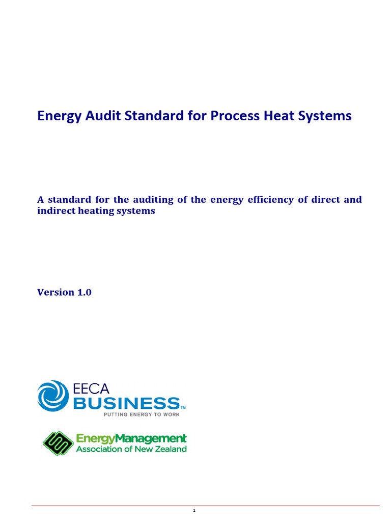 Energy Audit Standard for Process Heat Systems | PDF | Audit | Pressure ...