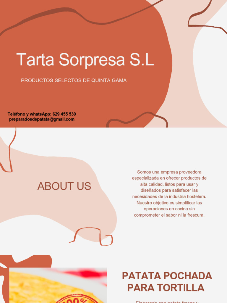 Productos Tarta Sorpresa S.L. | PDF | Salsa | Cocinando