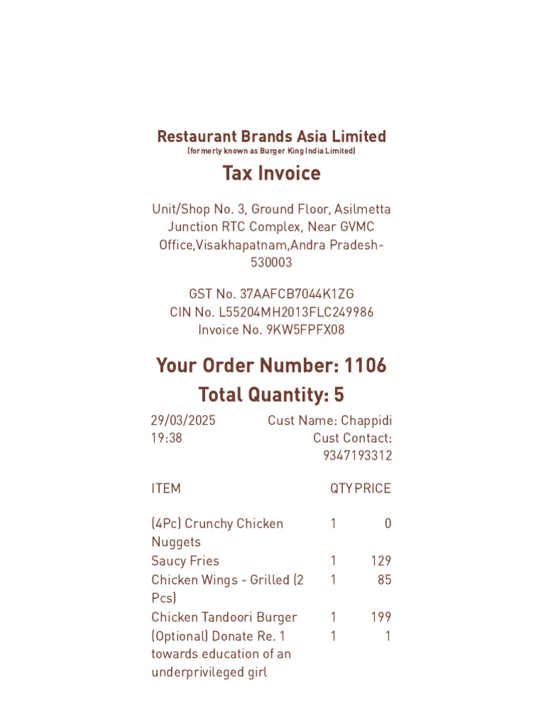 Your Bill Pdf