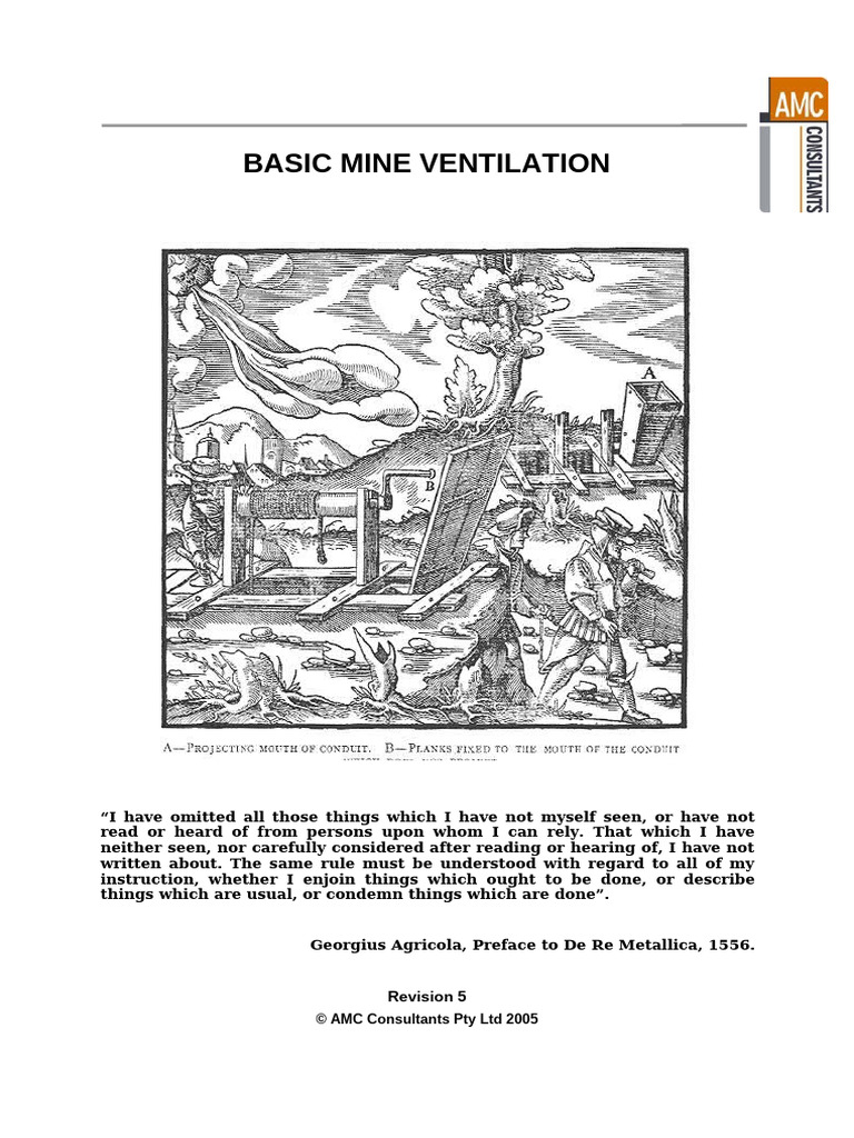 Ventilation (2) Basic Mine Ventilation | PDF | Respiratory System | Breathing