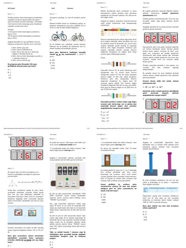 Test Mat | PDF