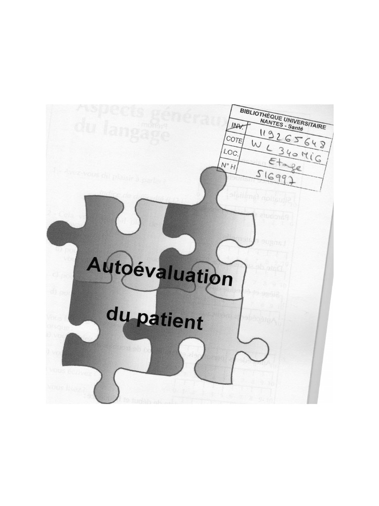 Autoévaluation Du Patient | PDF