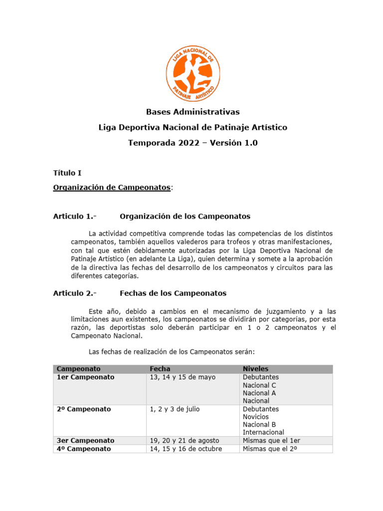 Bases Administrativas Liga 2022 | PDF | la Liga | Árbitro