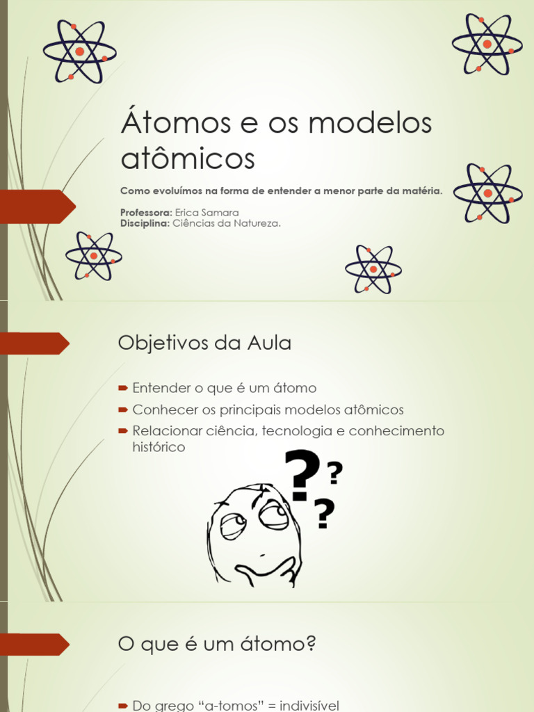 Evolução dos Modelos Atômicos | PDF
