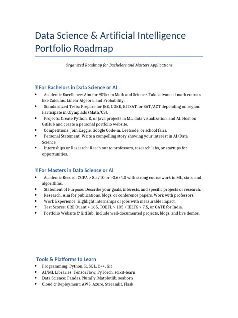 DataScience_AI_Portfolio_Roadmap | PDF