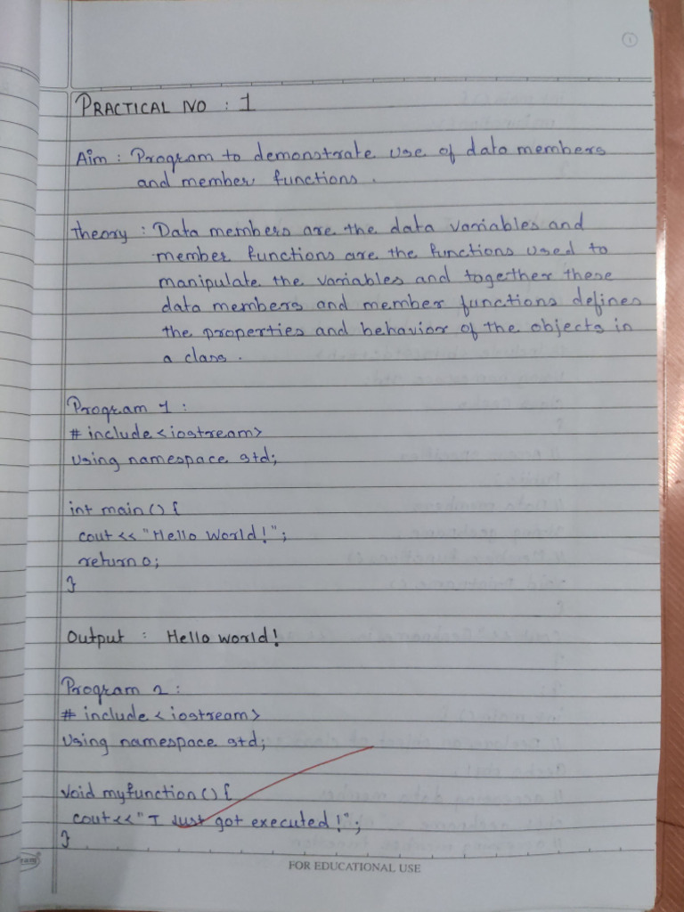 OOPS Practical 1 To 8 | PDF