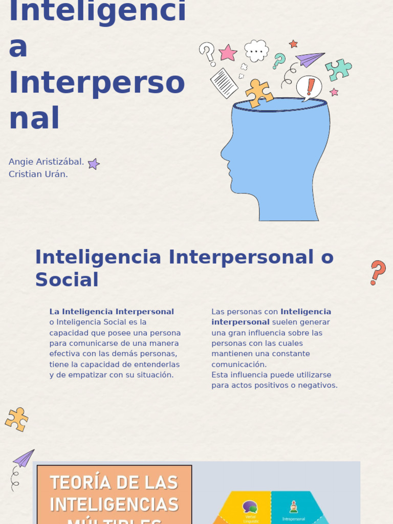 Inteligencia Interpersonal o Social | PDF | Inteligencia | Liderazgo