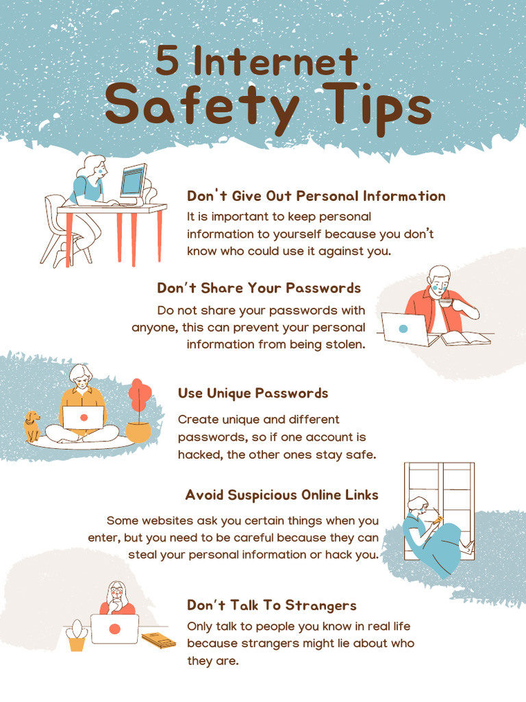 Safety Tips: 5 Internet | PDF