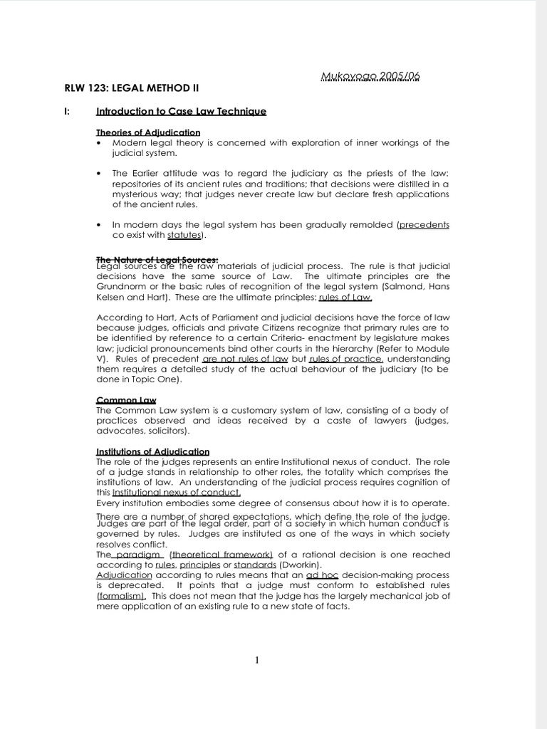 Legal Method 2 | PDF | Precedent | Obiter Dictum
