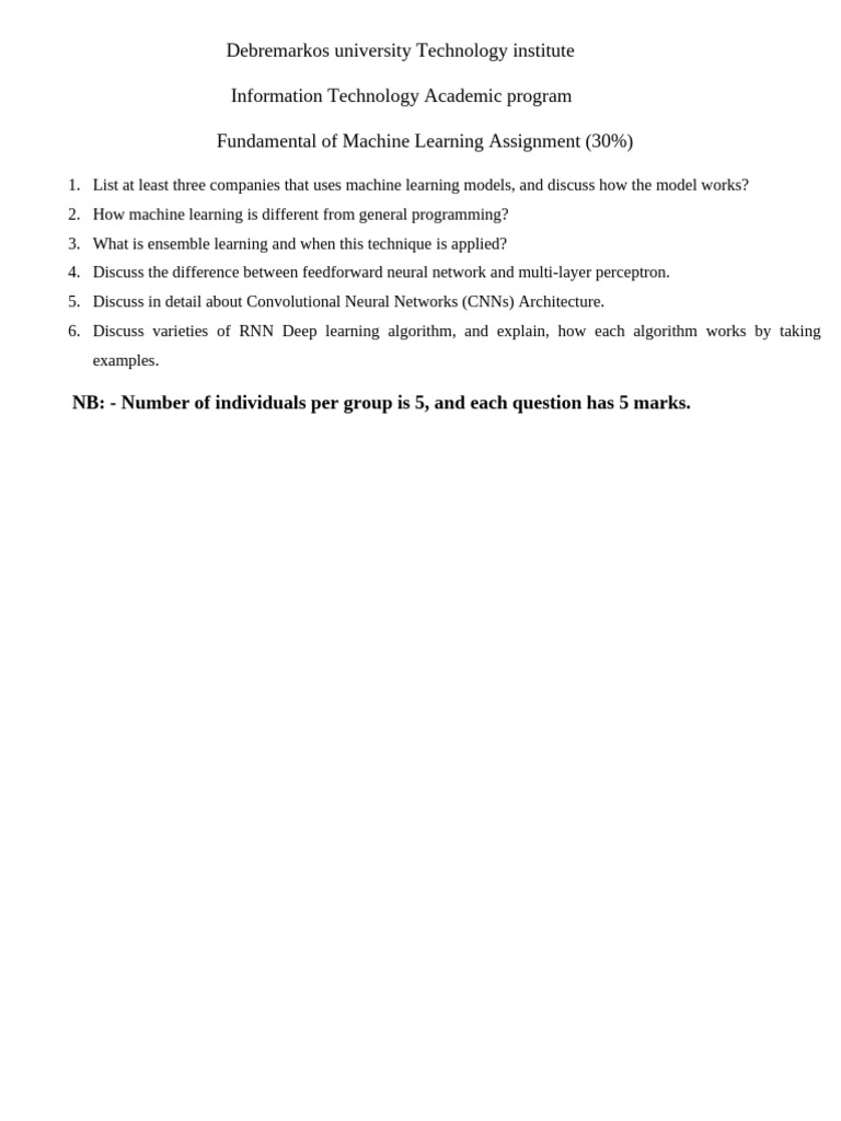 ML Group Assignment | PDF