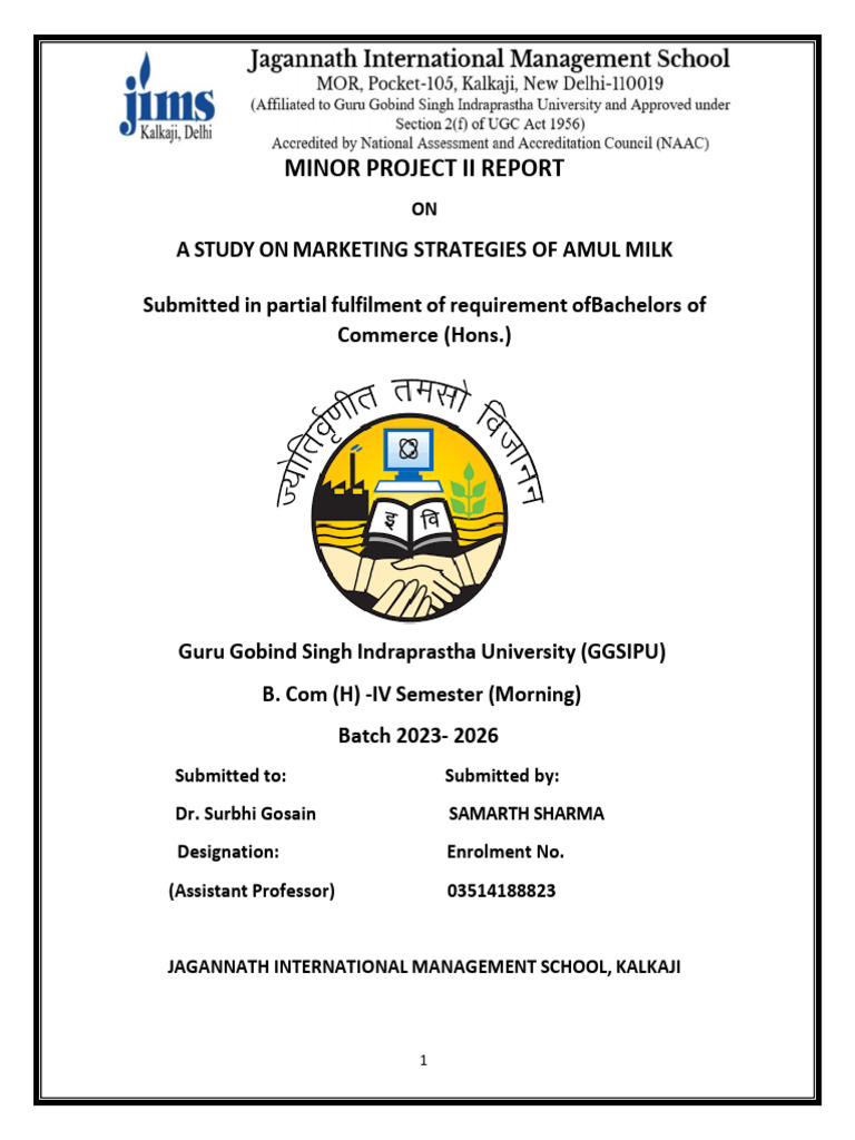 Samarth - Minor - Project Edting | PDF | Dairy