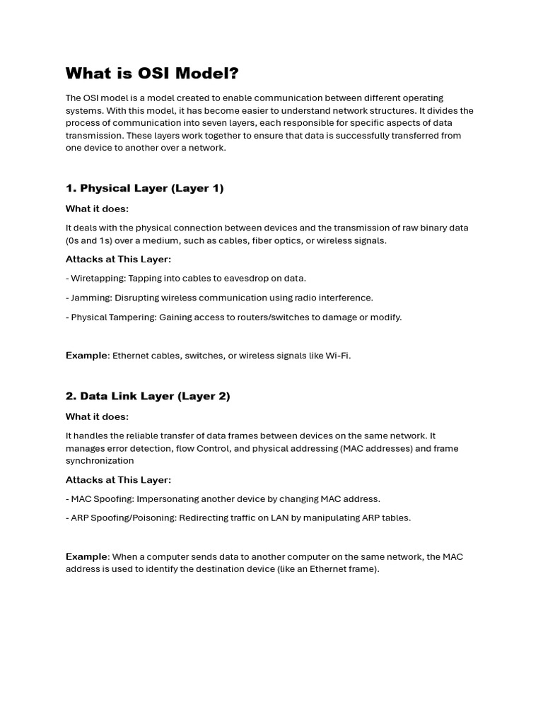 Osi Model Explained | PDF | Computer Network | Transmission Control Protocol