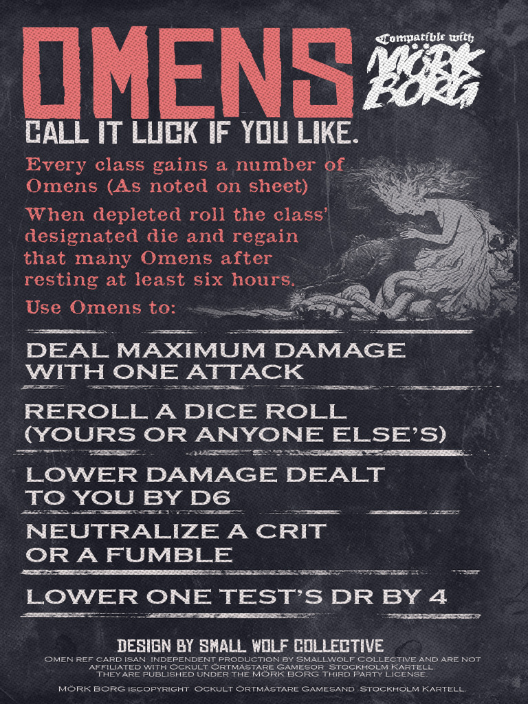 Omens Rule Reference Card 1.1 | PDF