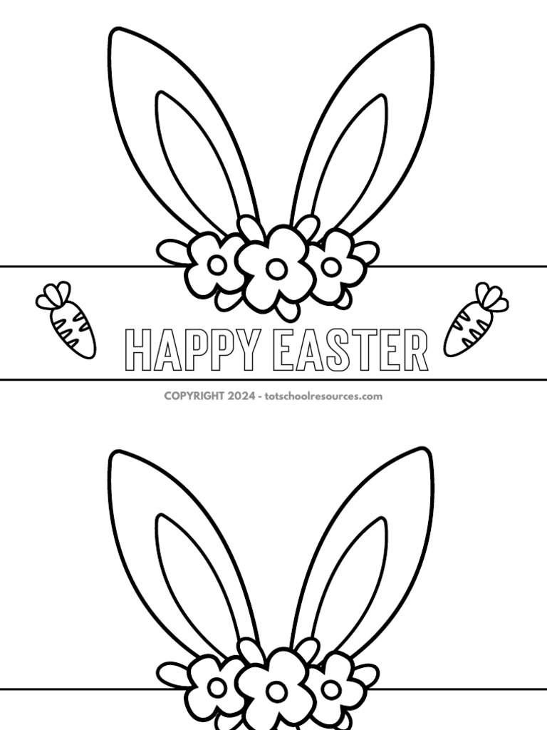 Easter Bunny Hat Template PDF | PDF