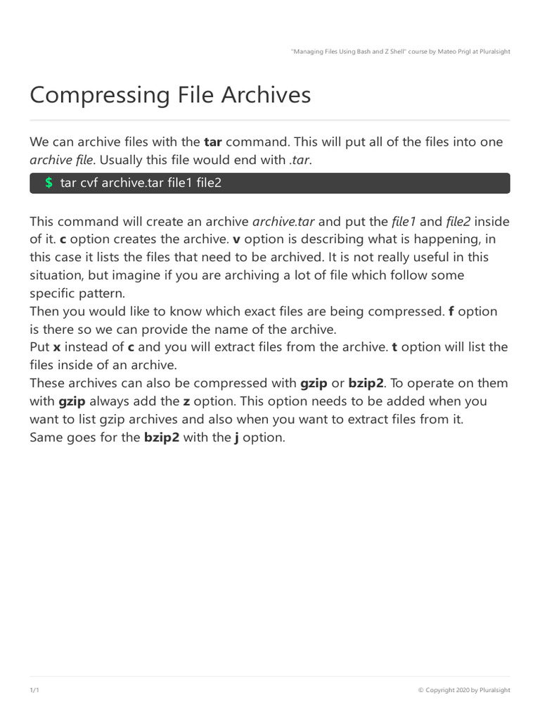 Compressing File Archives | PDF