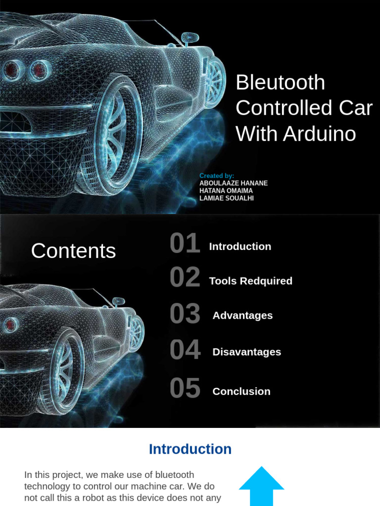 Arduino Bluetooth Car Project Overview | PDF | Bluetooth | Arduino