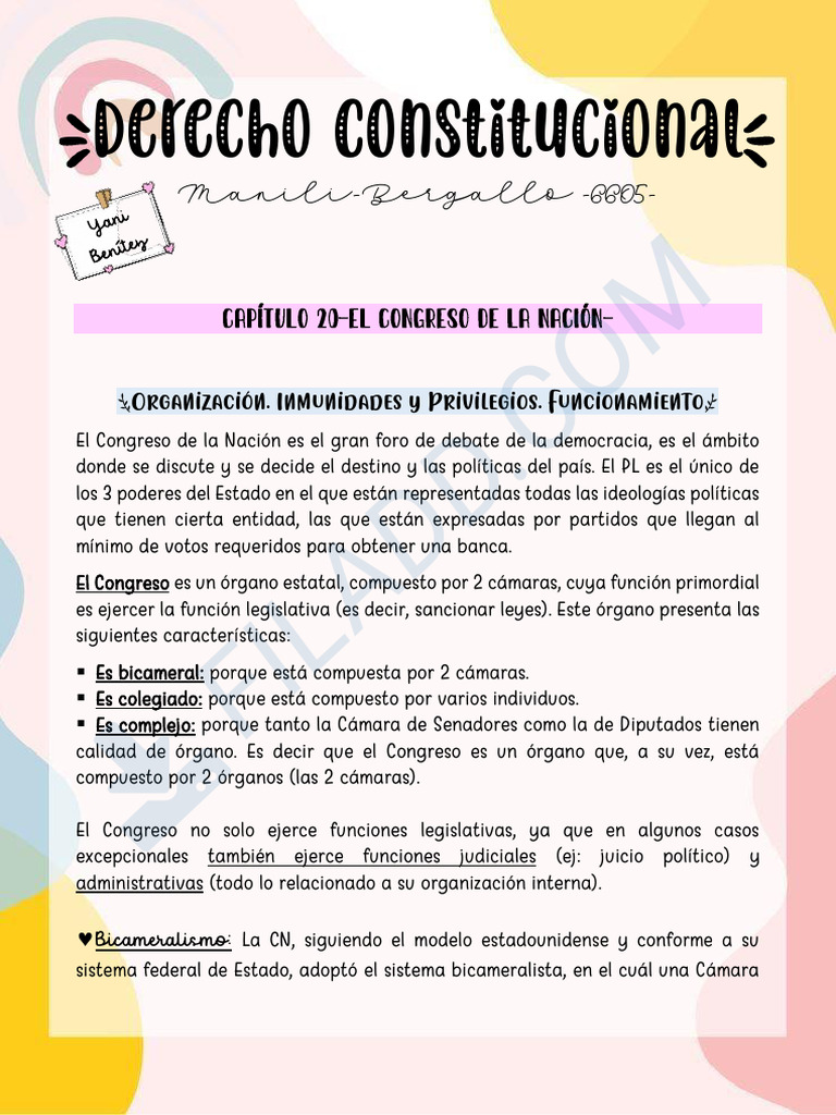 Manili Cap 20 | PDF | El proceso de destitución | Inmunidad parlamentaria