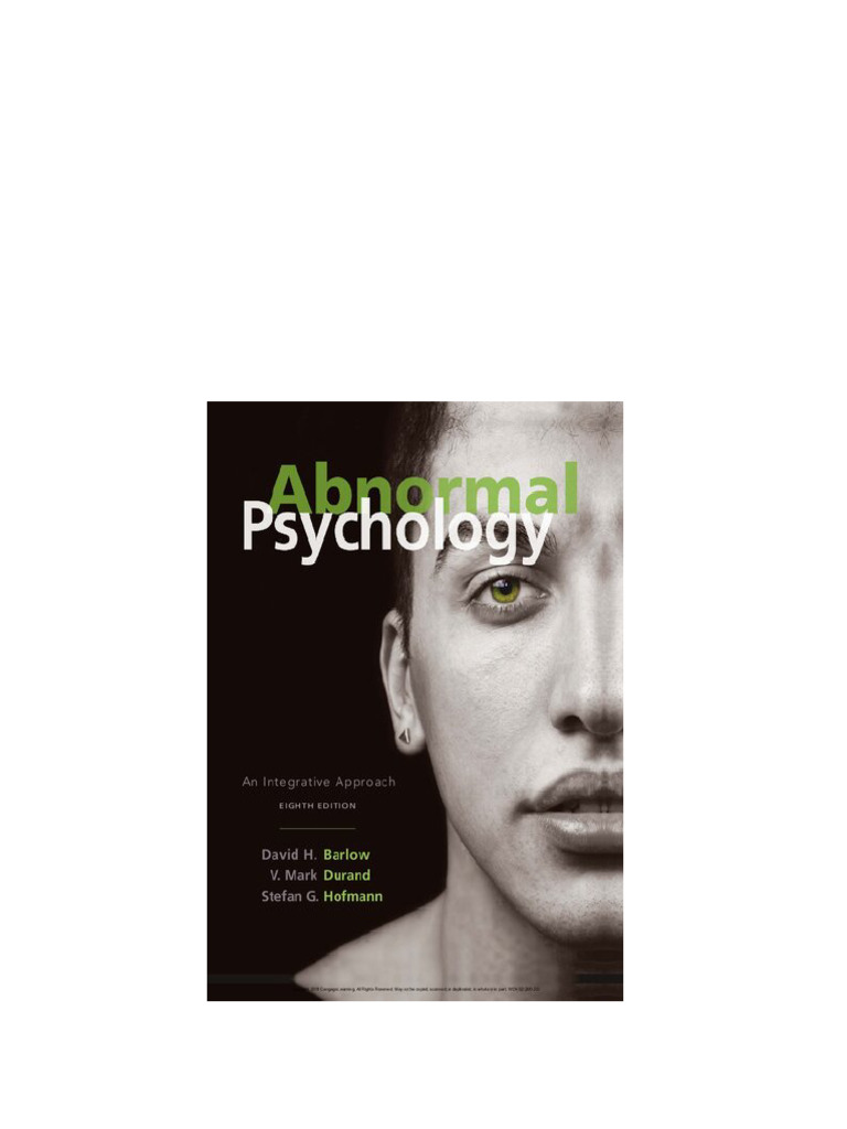 Abnormal Psychology: An Integrative Approach 8Th Edition David H ...