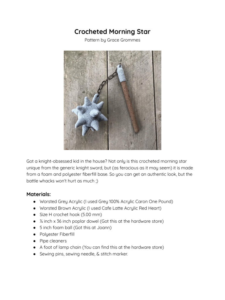 Morning Star Crochet Pattern | PDF | Crochet | Needlework