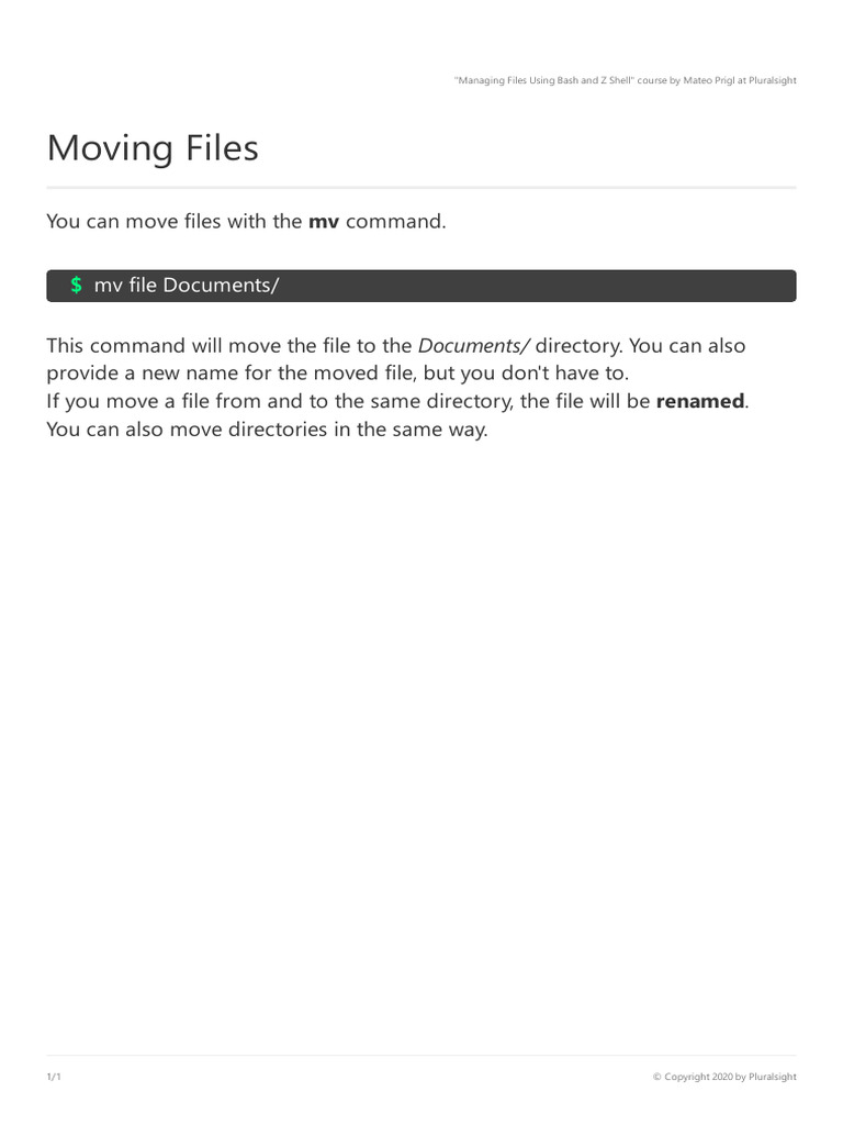 Moving Files | PDF
