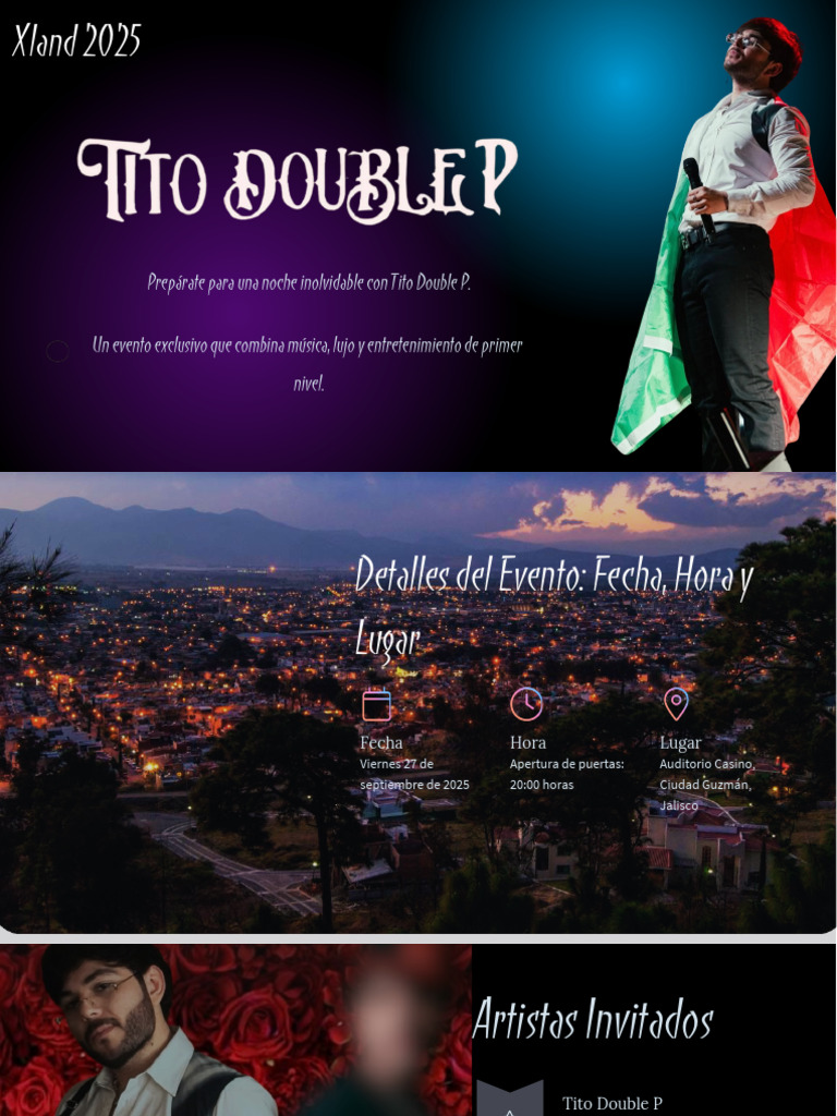 Concierto de Tito Double P en Ciudad Guzmán | PDF