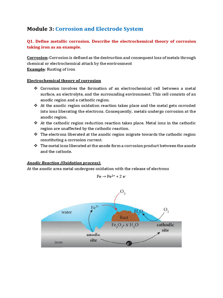 Differential Aeration Corrosion Explained | PDF | Corrosion | Anode