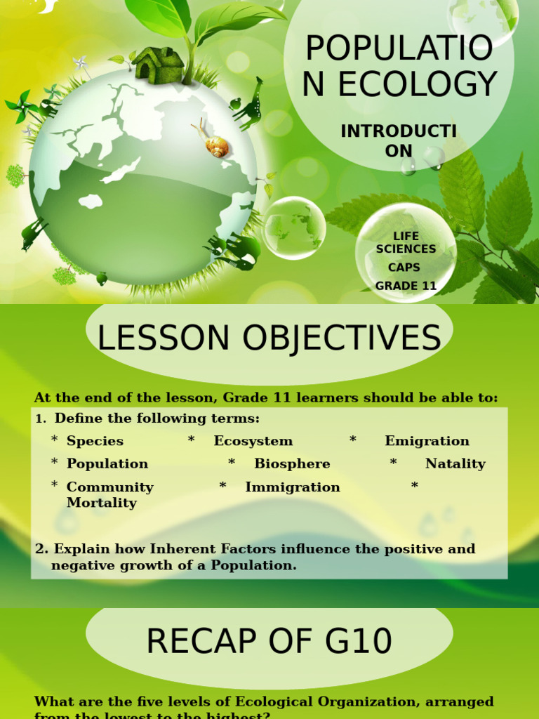 Grade 11 Population Ecology Introduction | PDF | Ecosystem | Natural ...