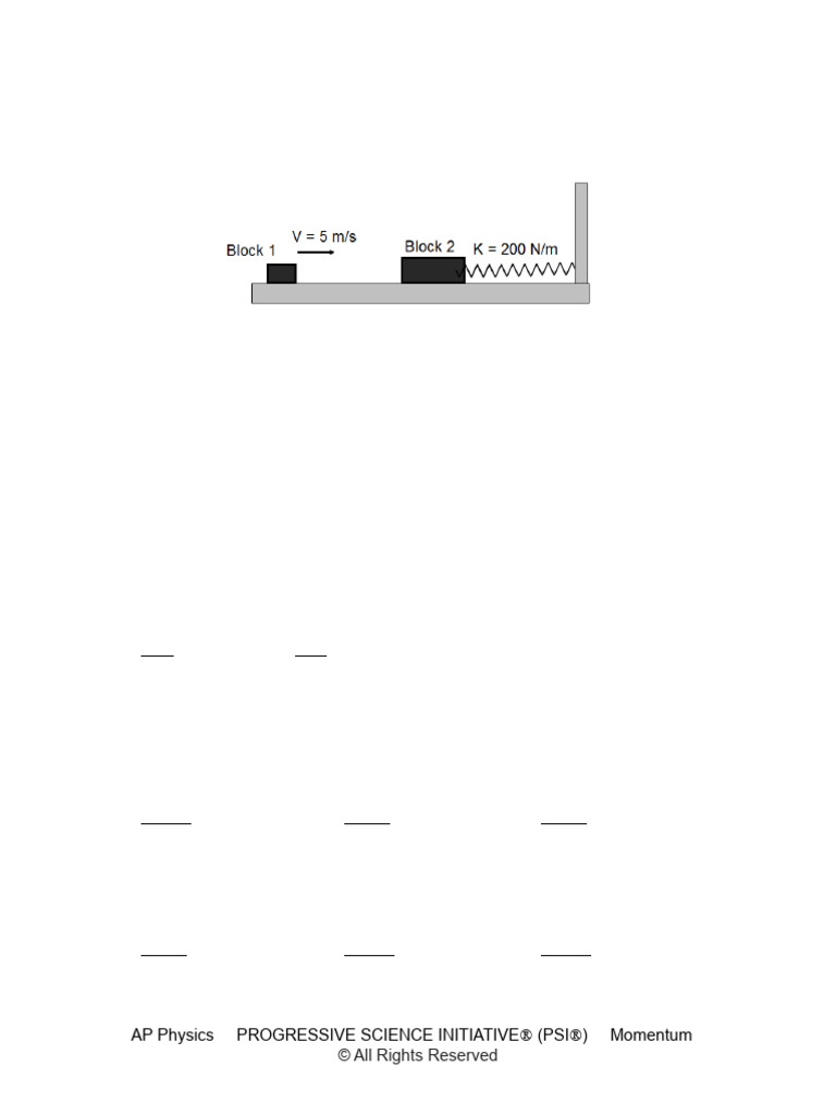 Ap Phys1 - Momentum Ap Style Free Response Questions - 2025 01 28 | PDF ...
