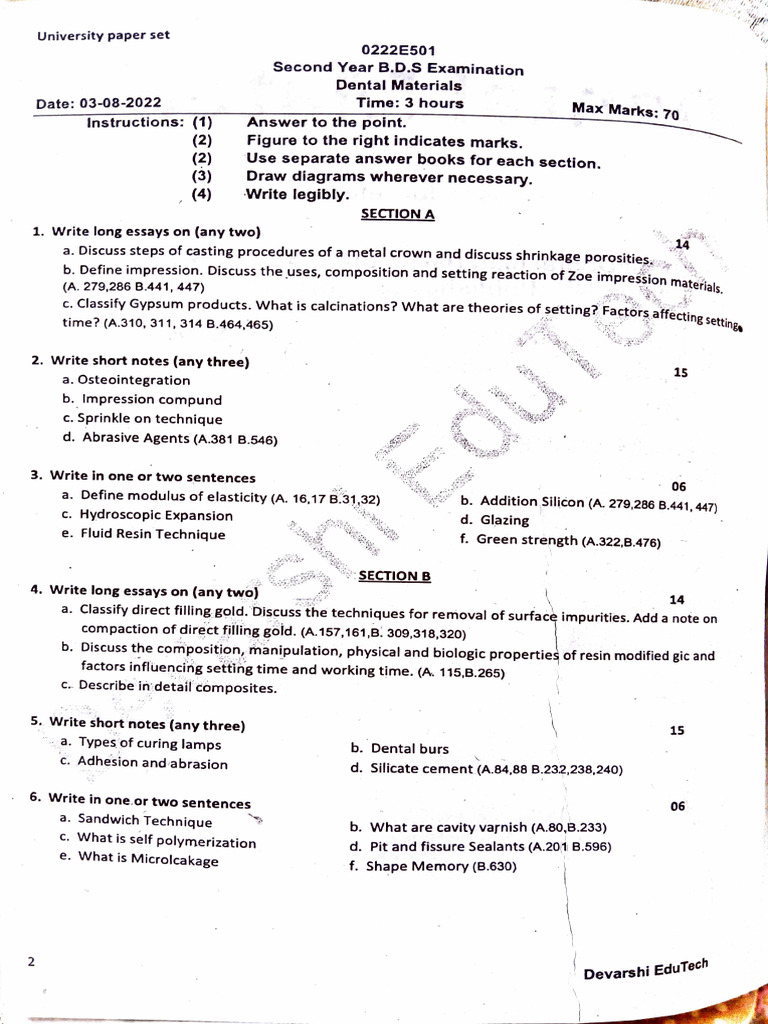 Devarshi 2nd BDS | PDF