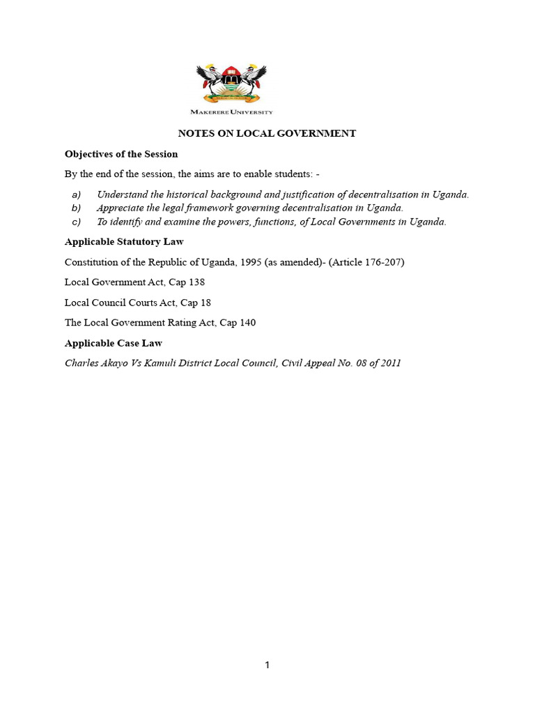 44notes On Local Government GT5 - 250423 - 151734 | PDF ...