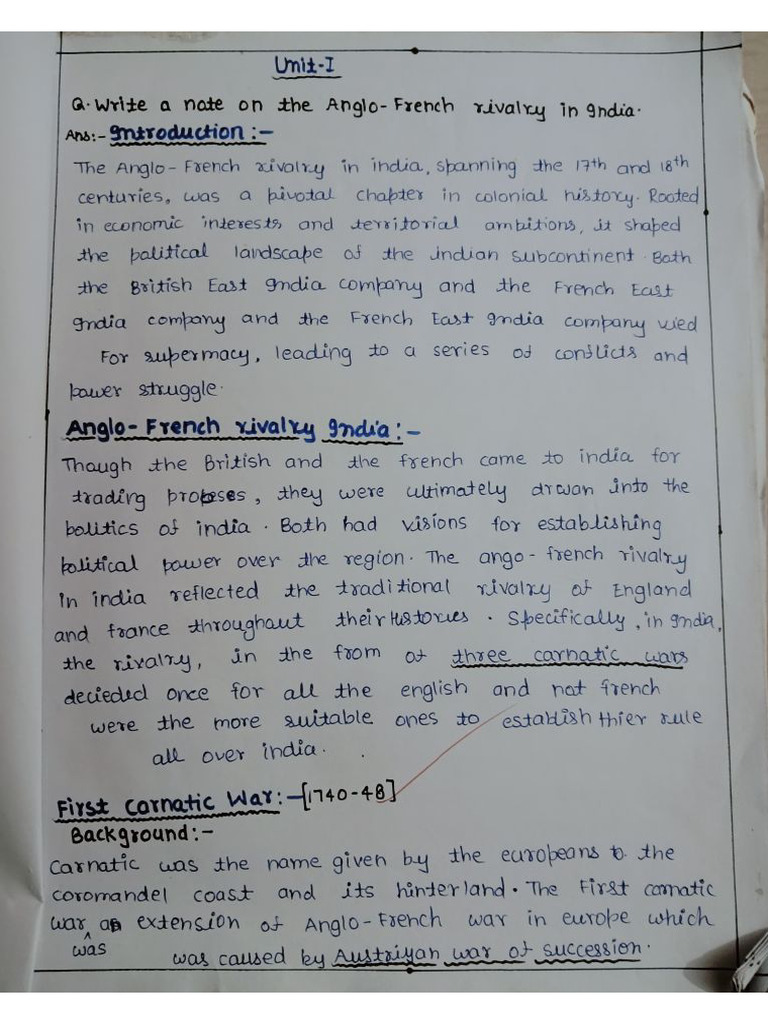 Anglo French War Cause and Result | PDF