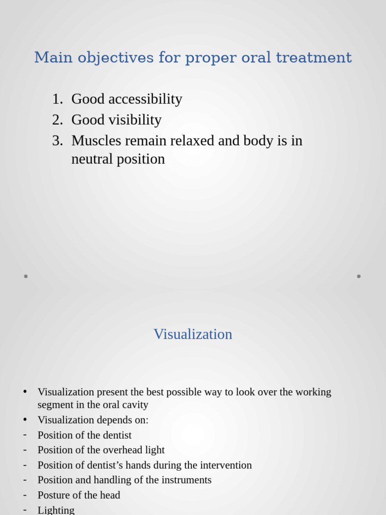 Four-Handed Dentistry and Operating Zones | PDF | Thumb | Finger