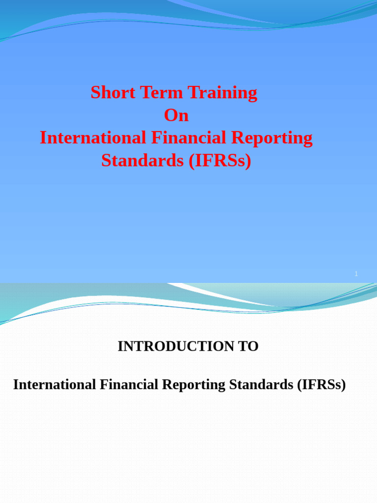 Introduction To Ifrs Pdf International Financial Reporting