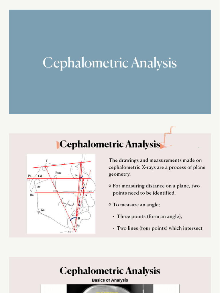 Cephalometric Analysis Techniques | PDF | Dentistry Branches