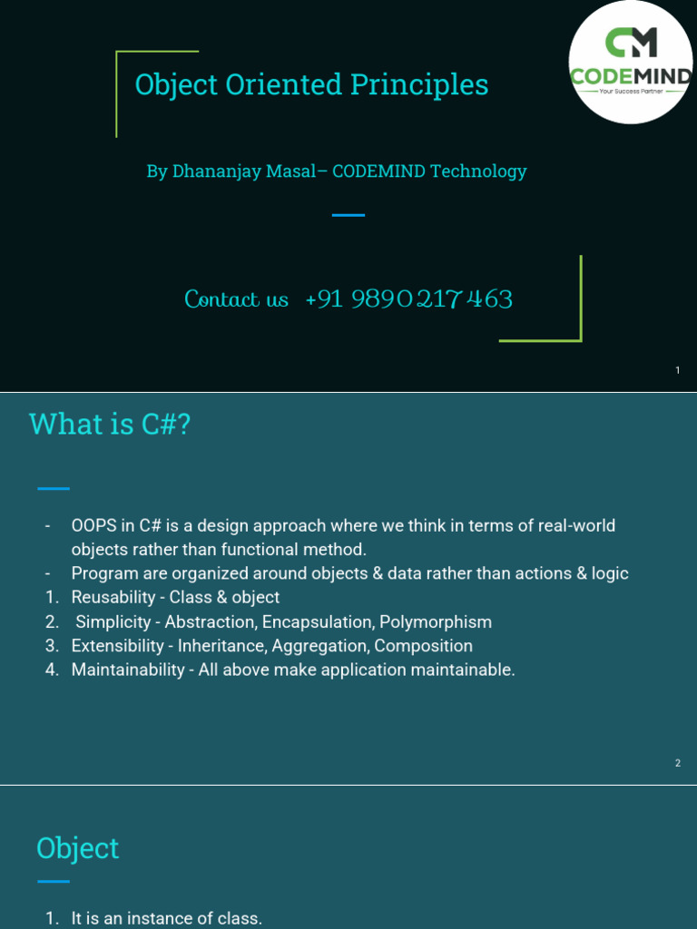object oriented programming_Part-1 | PDF object oriented programming_Part-1 | PDF