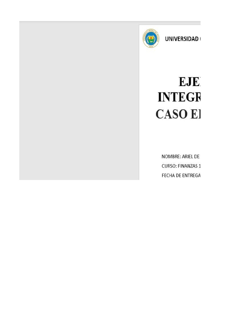 Tarea Ejercicio Integrador N°1 - Delacruz | PDF | Impuestos | Impuesto al valor agregado