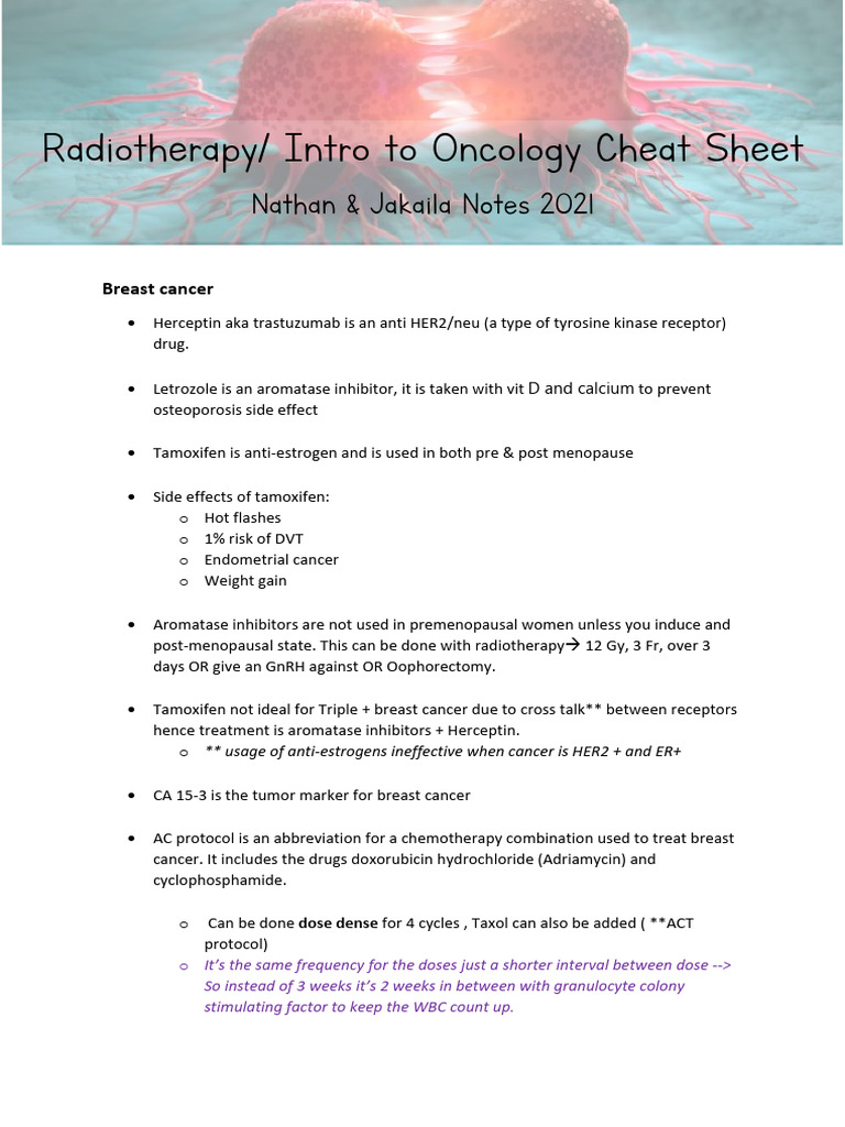 Radiotherapy Notes by Organs Ystem (DO NOT EDIT) | PDF | Thyroid ...