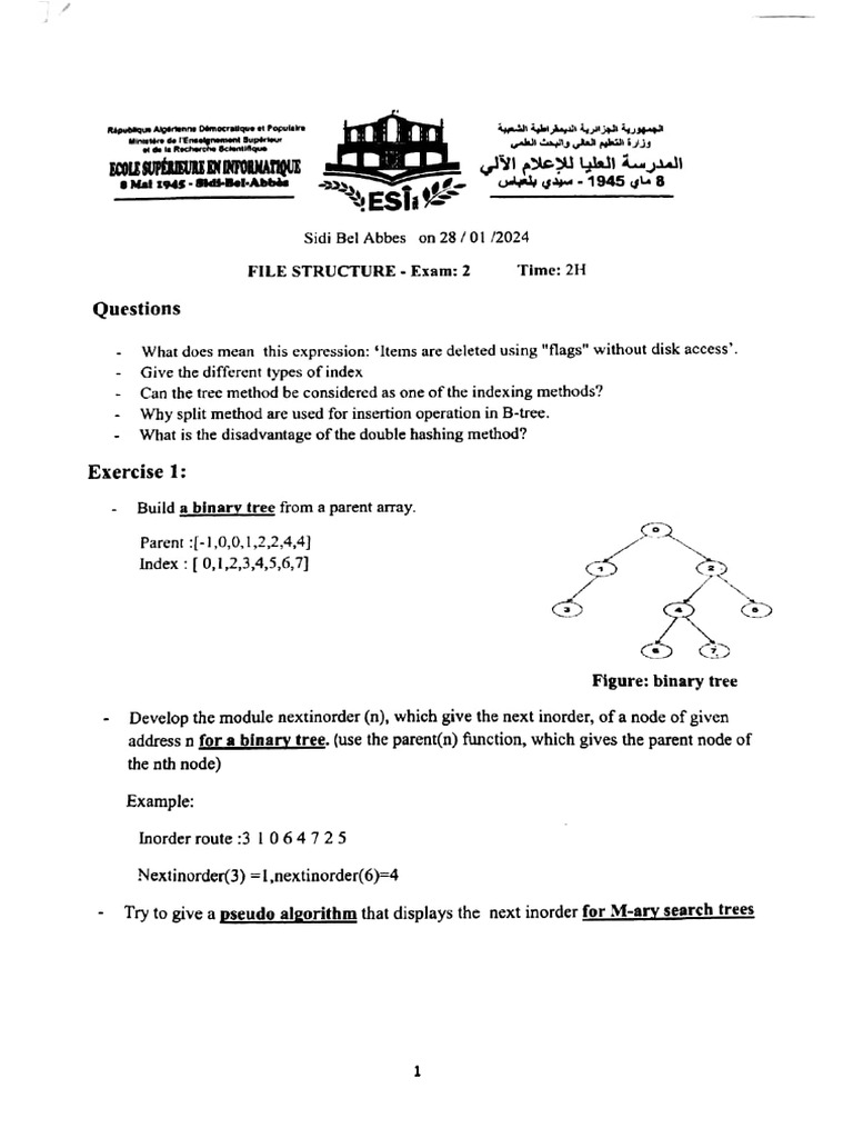 Examen2 SFSD 2023-2024 | PDF