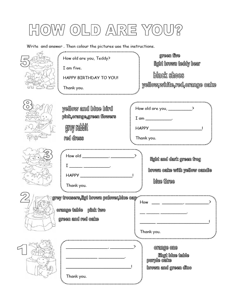 Age Activity for Kids | PDF