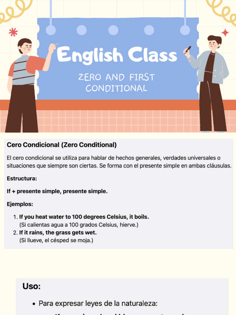 ZERO AND FIRST CONDITIONAL | PDF