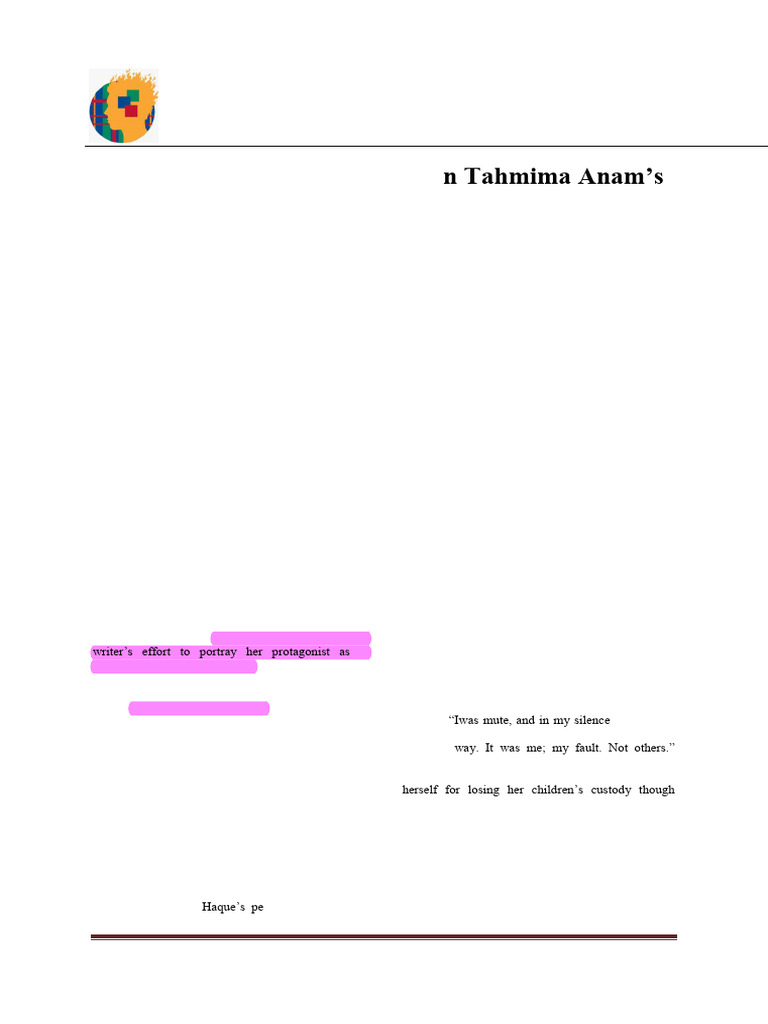 Breaking Gender Stereotypes in Tahmima Anam S A Golden Age | PDF | Rape