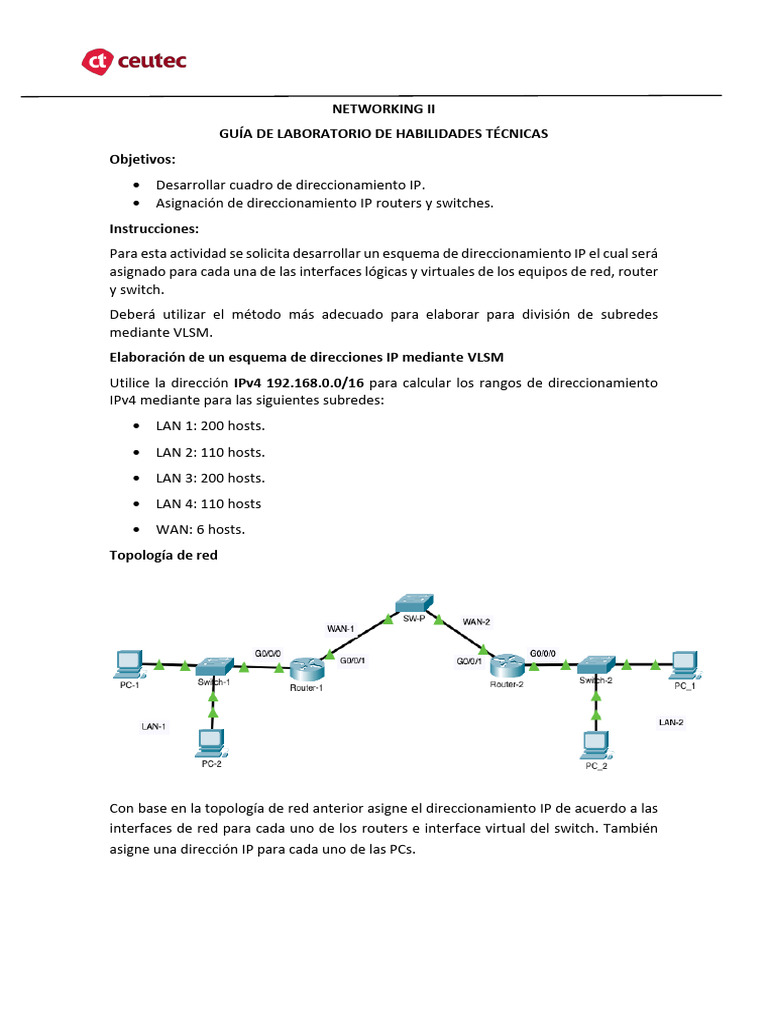 Guía S1. División de Subredes VLSM | PDF